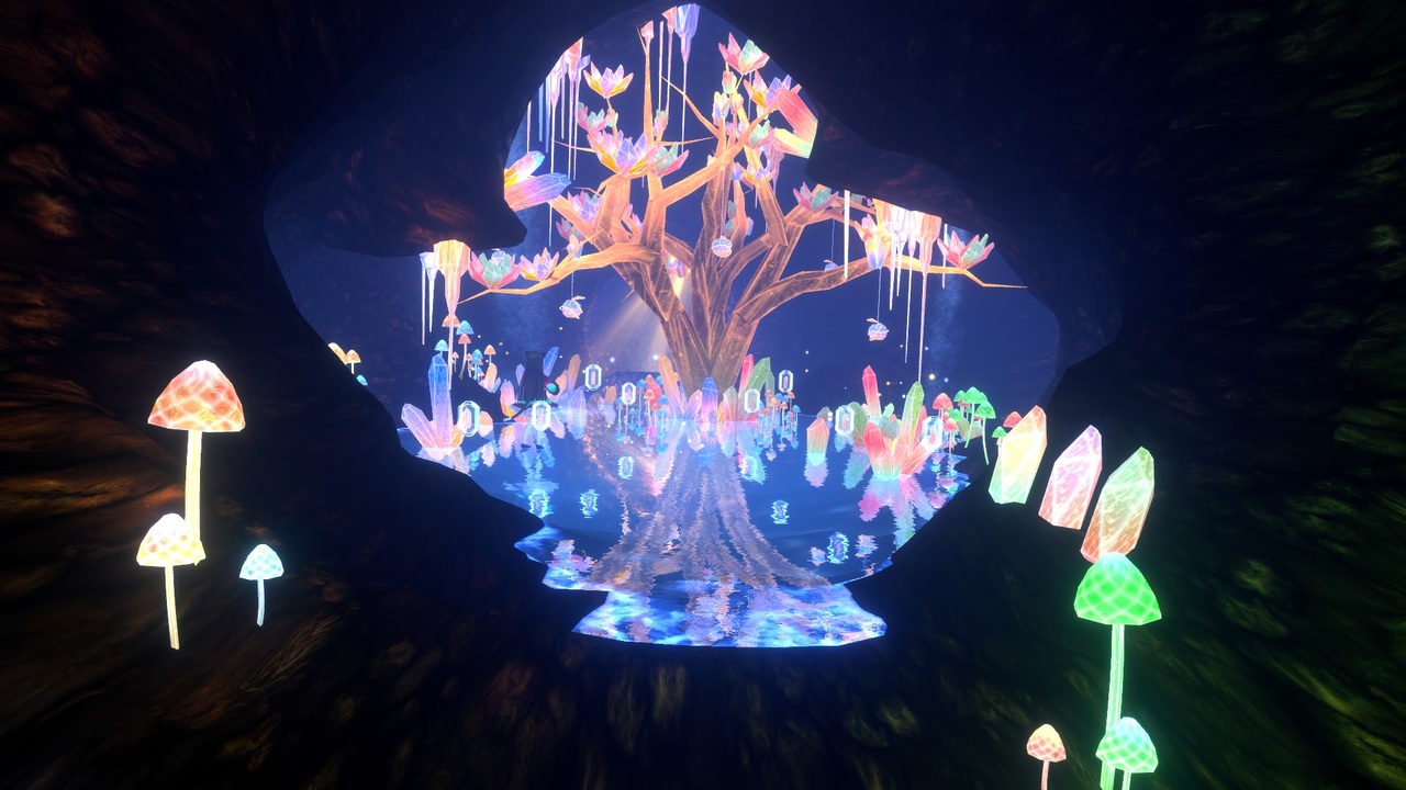 【VRChatワールド紹介】精霊宿りし輝晶の泉 -Spirits Crystalline Spring- - ニコニコ動画