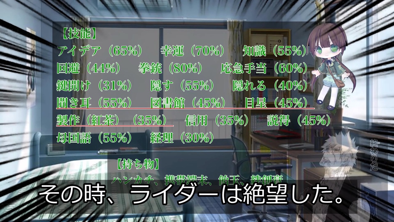 【クトゥルフ神話TRPG】俺たちは雰囲気でTRPGをやっている。「マフィア珍道中」 【雰囲気卓】【ゆっくり実況】 - ニコニコ動画
