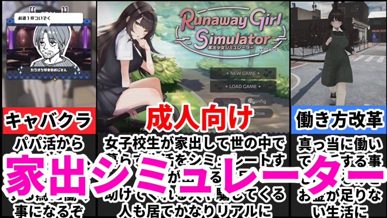 [Runaway Girl Simulator]家から出たい？そんな時はこのゲームで体験を！！[えちえち同人ゲーム紹介ずんだもん#144 ...