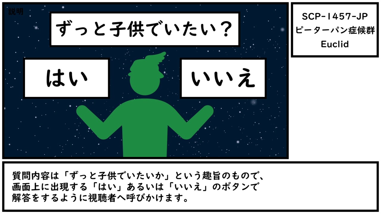 【ゆっくり紹介】SCP-1457-JP【ピーターパン症候群】 - ニコニコ動画