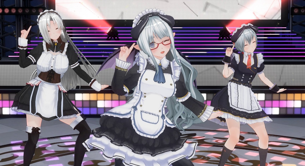 【COM3D2】銀髪メイドで「Night Magic Fire」 - ニコニコ動画