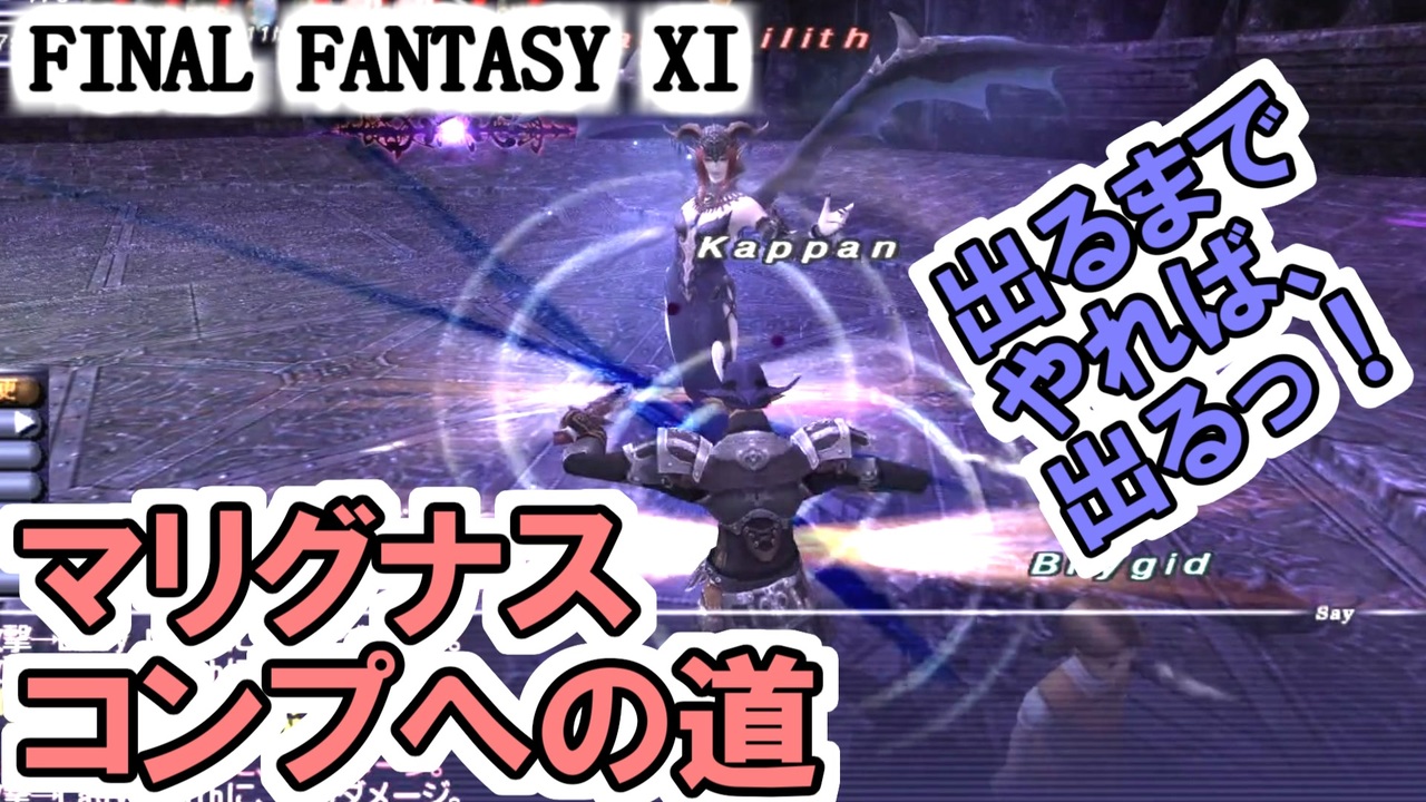 【FF11】今日も頑張る翼もつ女神8連戦！目指せマリグナス装備コンプ！__カッパのヴァナ・ディール生活 - ニコニコ動画