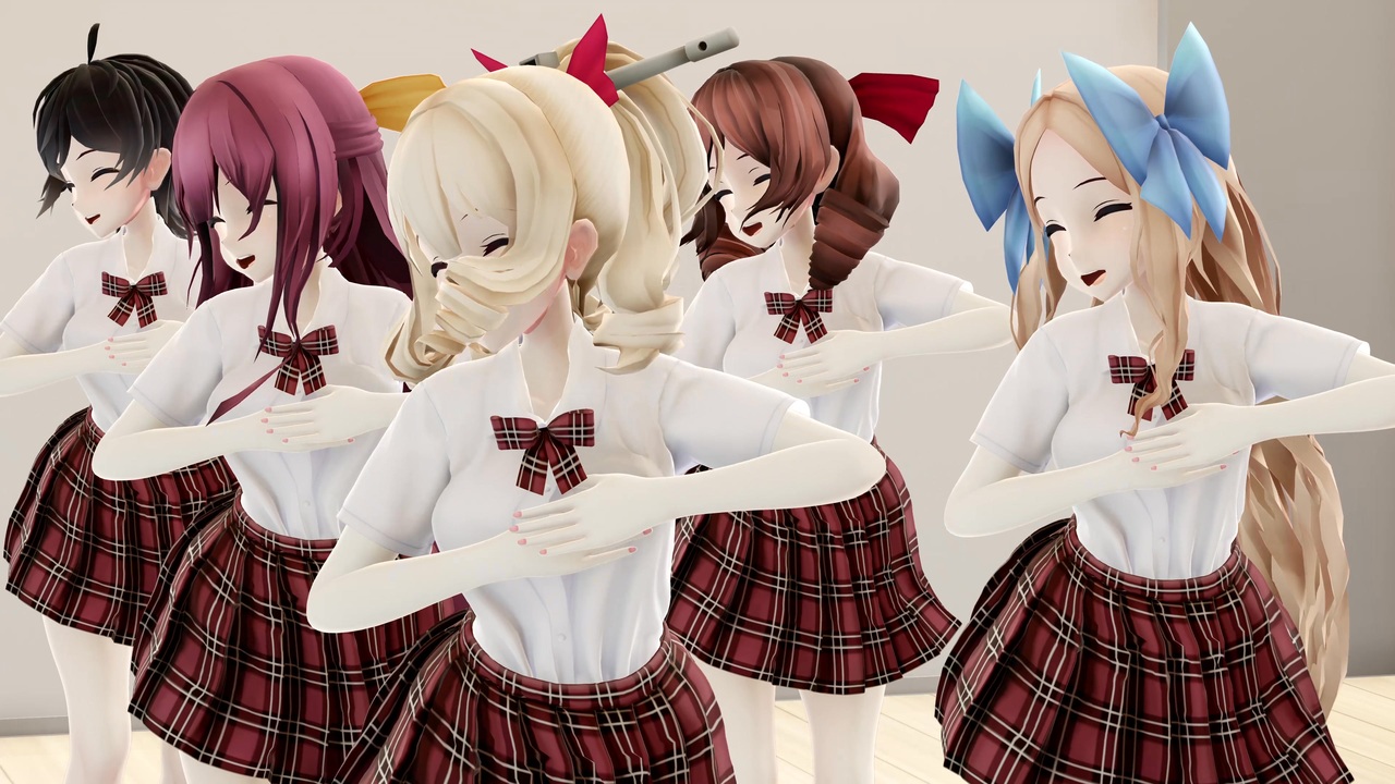 MMD 「君色に染まる ～アース・スター ドリームver.～」 GUMI 神風 松風 朝風 旗風 春風 艦これMMD / kimiiro ni somaru - ニコニコ動画