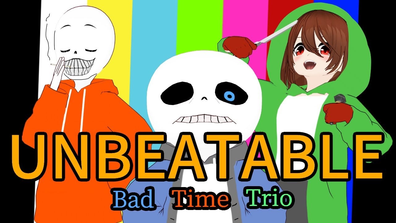 Undertale Bad Time Trio & Unbeatable | FNF Cover【Sans & Papyrus & Chara ...