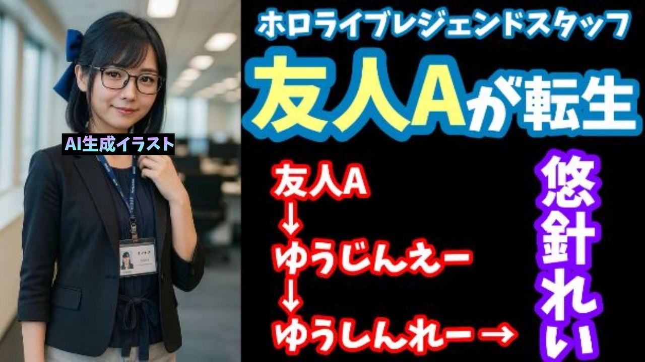 友人A（えーちゃん）、退職から転生へ！個人勢VTuberとしての挑戦が話題に【悠針れい/ホロライブ/カバー株式会社/VTuber】 - ニコニコ動画