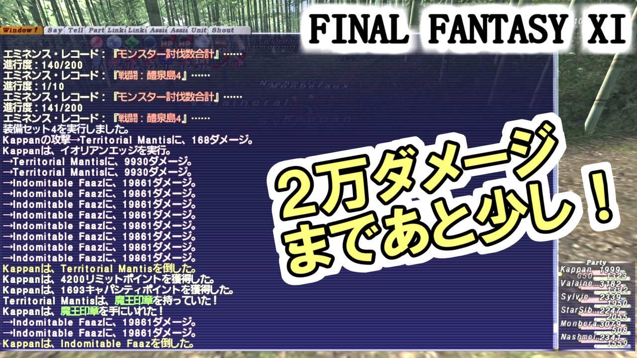 【FF11】シルヴィさんの力も借りてイオリアンエッジを放つ！目指せ2万ダメージ！__カッパのヴァナ・ディール生活 - ニコニコ動画