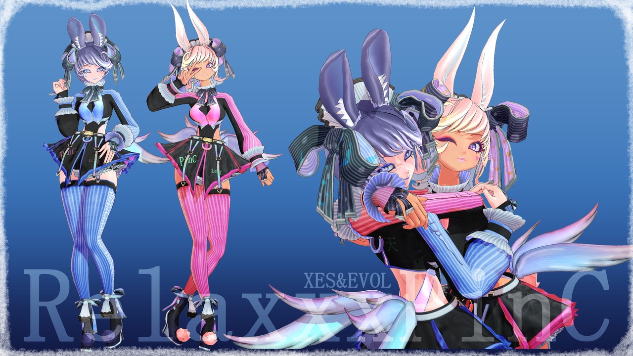 STONE式ゼス＆エヴォル_リラックスピンク MMDモデル配布【PVキット使用】 - ニコニコ動画