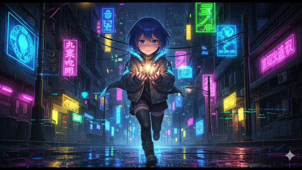 感情を取り戻せ。冷たい雨の街を駆け抜けるサイバーパンクBGM『Neon Fugitive』 - ニコニコ動画